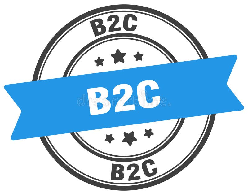 B2c Stamp. B2c Label on Transparent Background. Round Sign Stock Vector ...