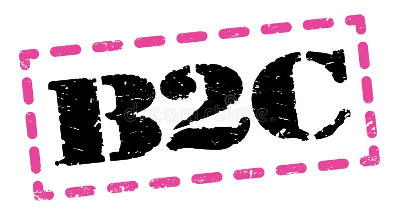 B2C Text Written on Pink-black Stamp Sign Stock Illustration ...