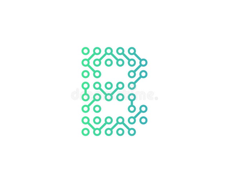 Print Circuit Board In The Form Of Alphabet Letter. Vector Font ...