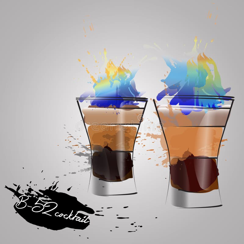 B-52 cocktail stock illustration. Illustration of party - 57428175