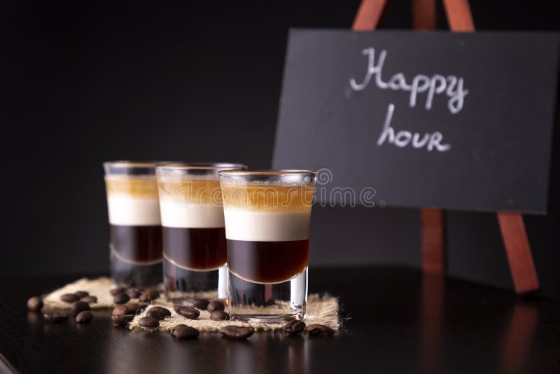 B-52 cocktails stock image. Image of alcohol, cold, happy - 176139919