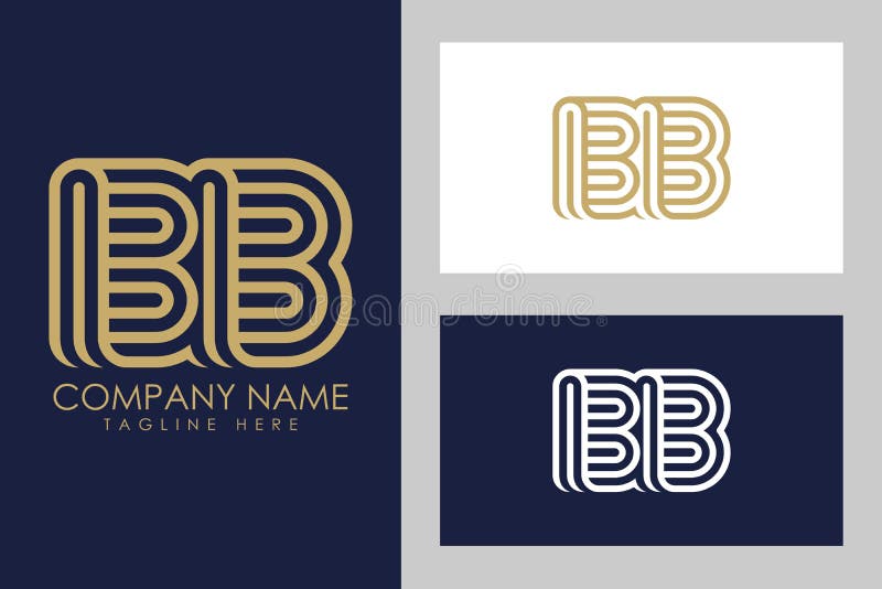 B and B Combination Lines Letter Logo. Creative Line Letters Design ...