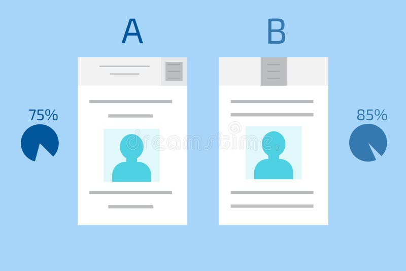 A-B Comparison. Split Testing Stock Vector - Illustration of business ...