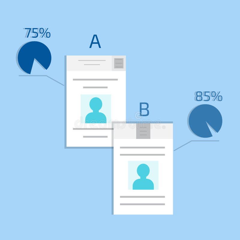 A-B Comparison. Split Testing. Concept Computer Vector Illustration ...