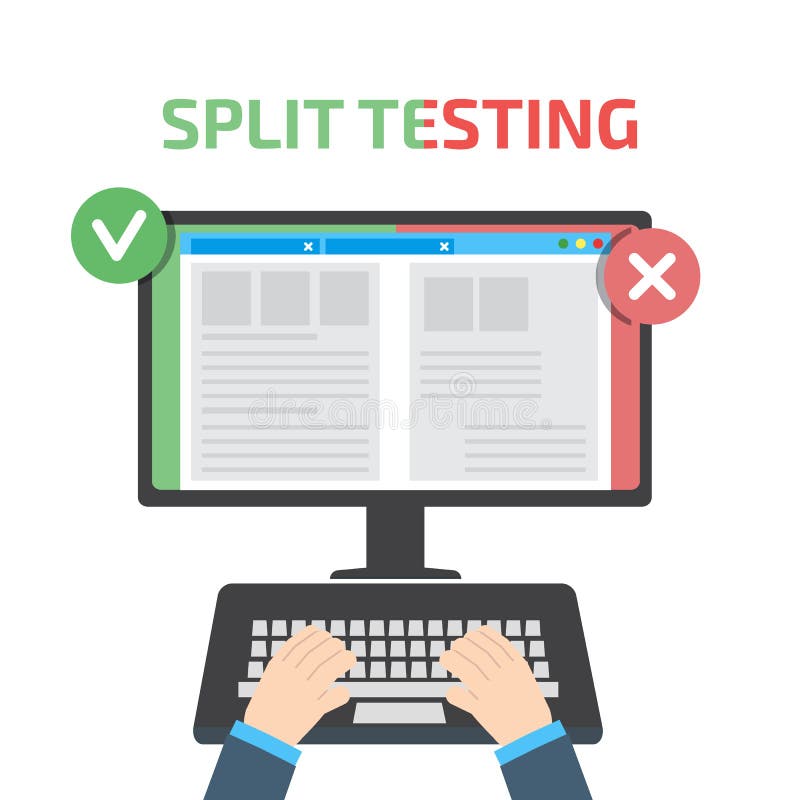 B Comparison Split Testing Concept Vector Illustration Stock ...
