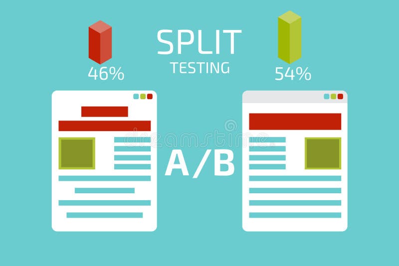 A-B Comparison. Split Testing Stock Vector - Illustration of audience ...