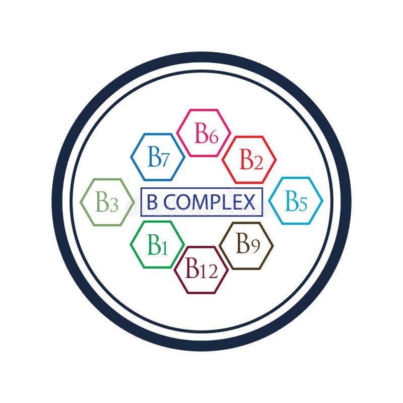 B complex stock vector. Illustration of color, element - 176053527