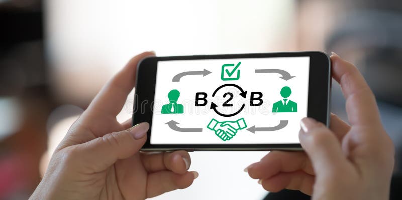 B2b Concept on a Smartphone Stock Photo - Image of enterprise, concept ...