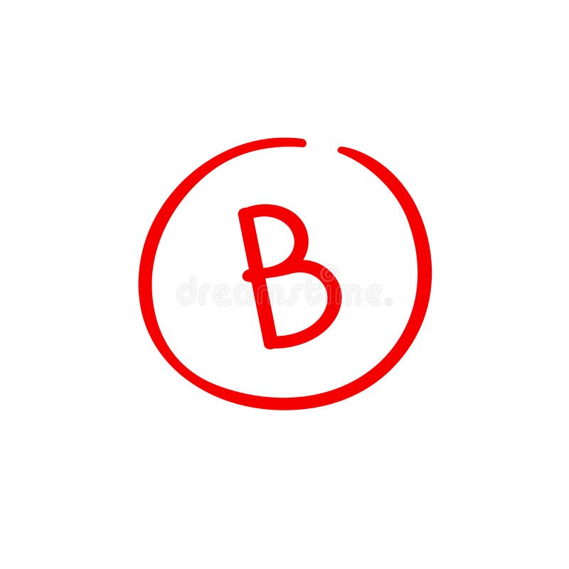 B De Rang Rood Laatstgenoemde Teken Van Het Onderzoeksresultaat Vector ...