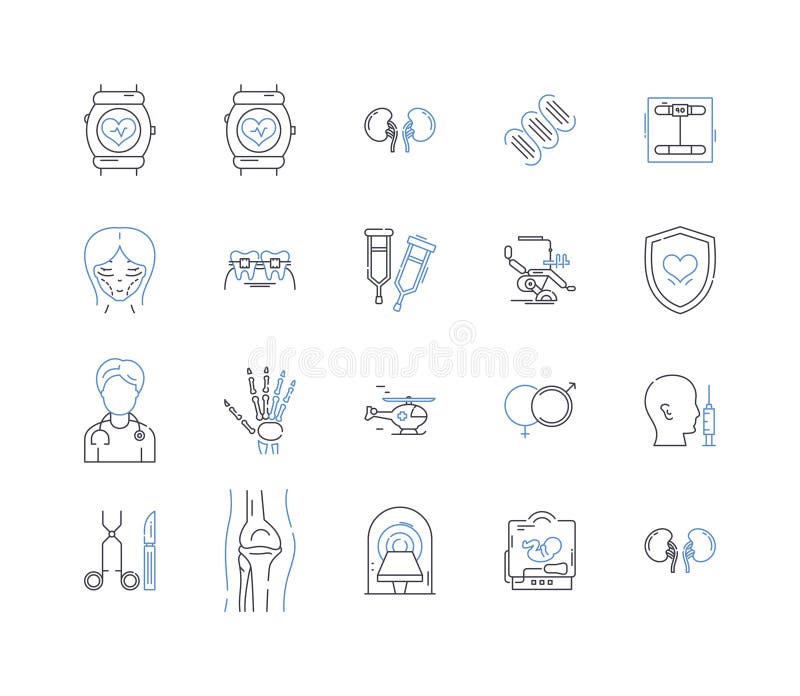 B Density Scan Line Icons Collection Radiology Density B Scan Osteoporosis Low High