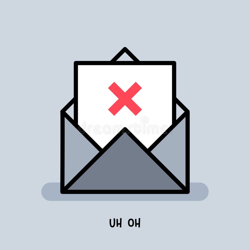 240816B_Envelope Letter False Stock Illustration - Illustration of ...