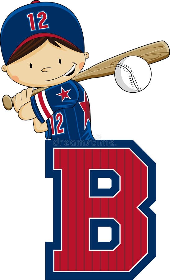 B está para el béisbol ilustración del vector. Ilustración de lindo ...