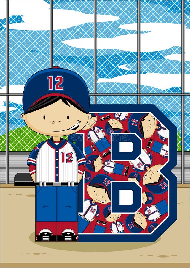 B está para el béisbol ilustración del vector. Ilustración de uniforme ...
