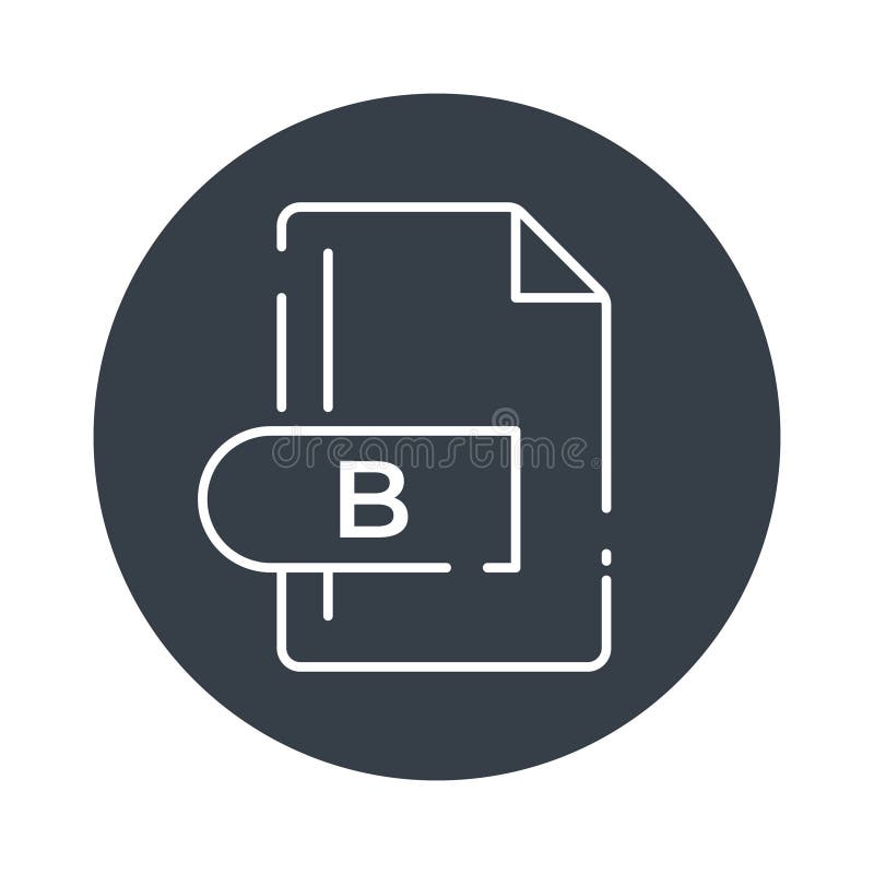B File Format Icon. B File Format Extension Filled Icon Stock Vector ...
