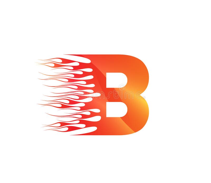 B Fire Creative Alphabet Logo Design Concept Stock Vector ...