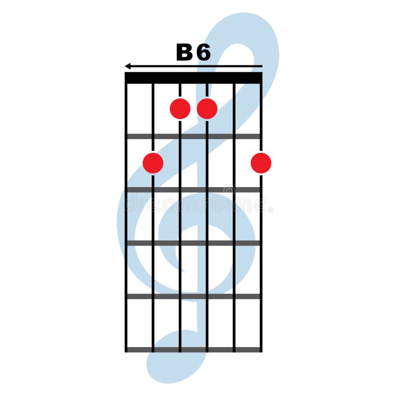 B6 guitar chord icon stock vector. Illustration of tablature - 303434358