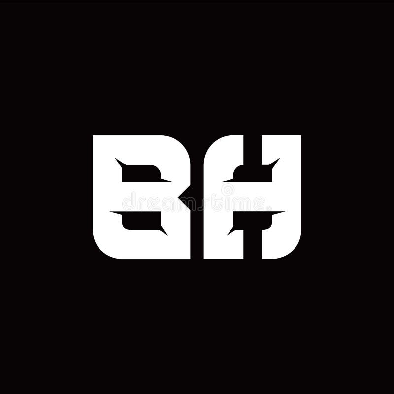 B H Letter Monogram Style Initial Logo Template Stock Illustration ...