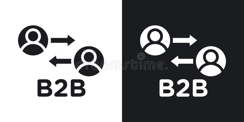 B2B icon vector stock vector. Illustration of marketing - 348261817