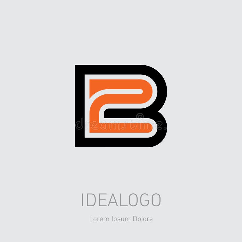 B and 2 Initial Logo. B2 Initial Monogram Logotype. 2B - Design Element ...