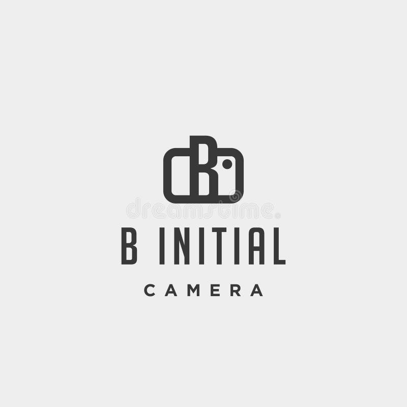 B Initial Photography Logo Template Vector Design Stock Vector ...