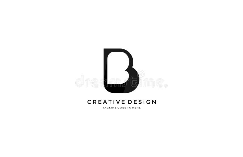 B Inside Isolated B Letter Logo Design Stock Illustration ...