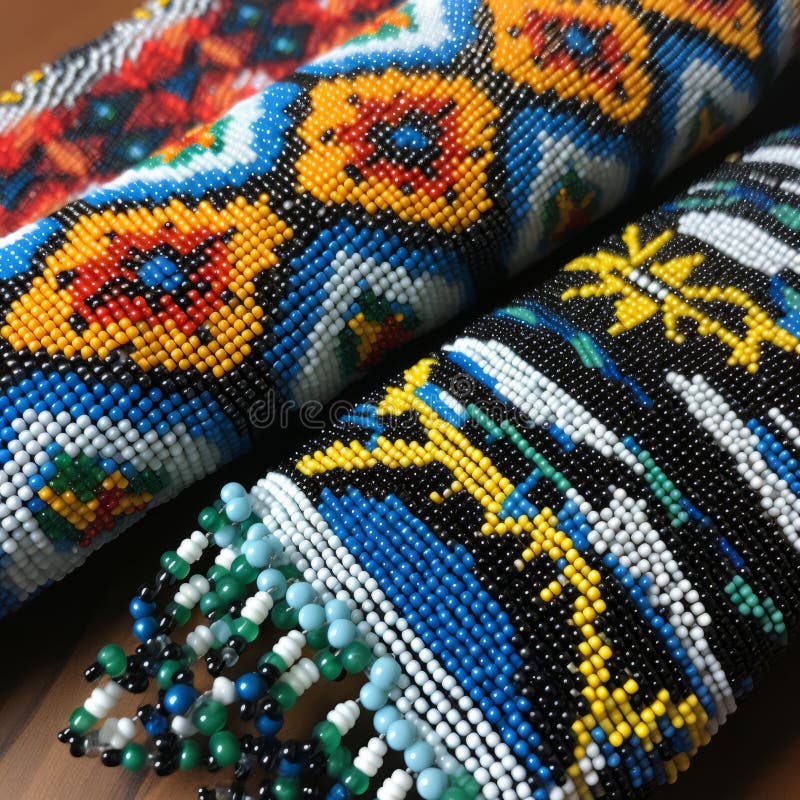 B laan Beadwork Patterns stock illustration. Illustration of motifs ...