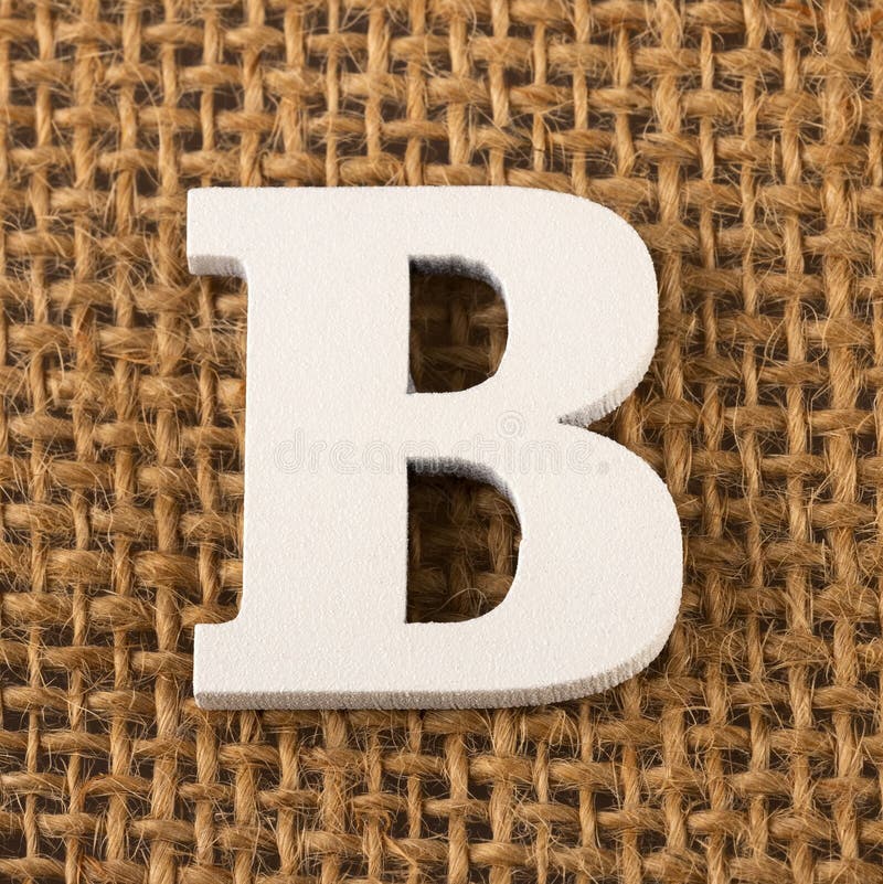 B, Letter of the Alphabet - Burlap Background Texture Stock Image ...