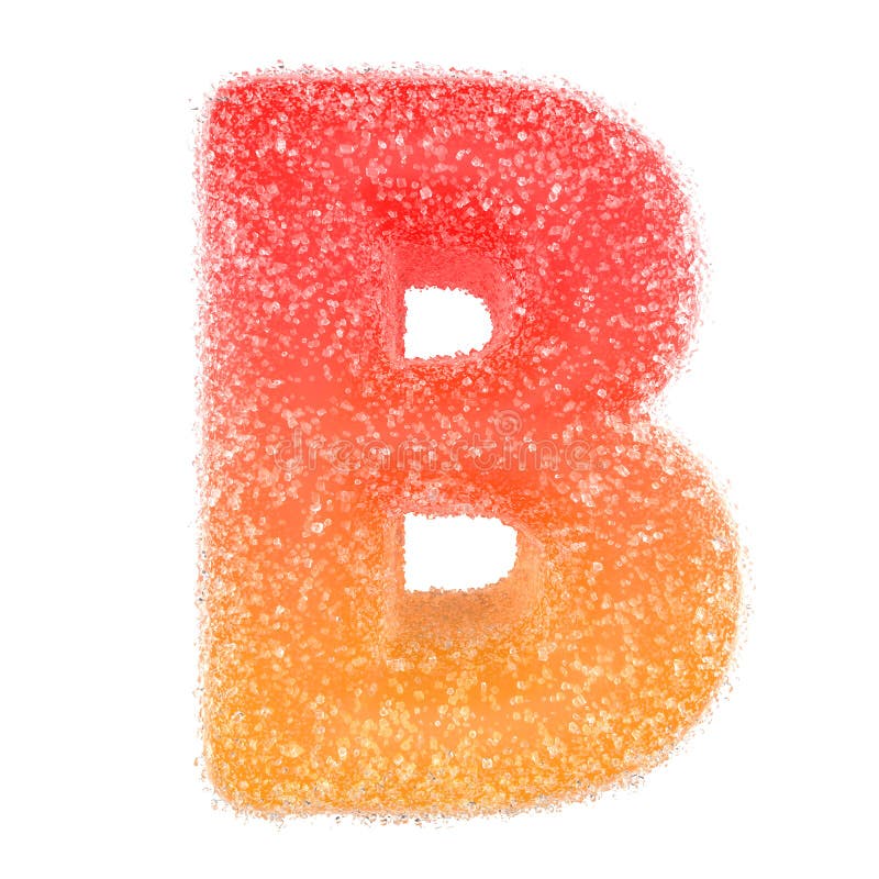 B - Letter of the Alphabet Made of Candy Stock Illustration ...