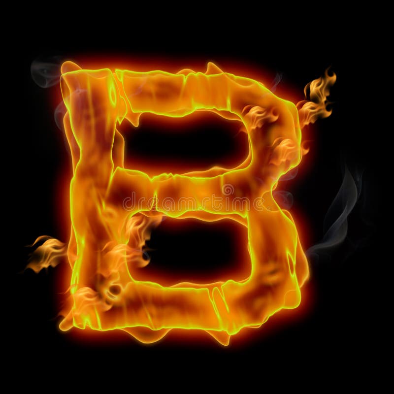 M - Letter of the Alphabet Made of Fire Stock Illustration ...