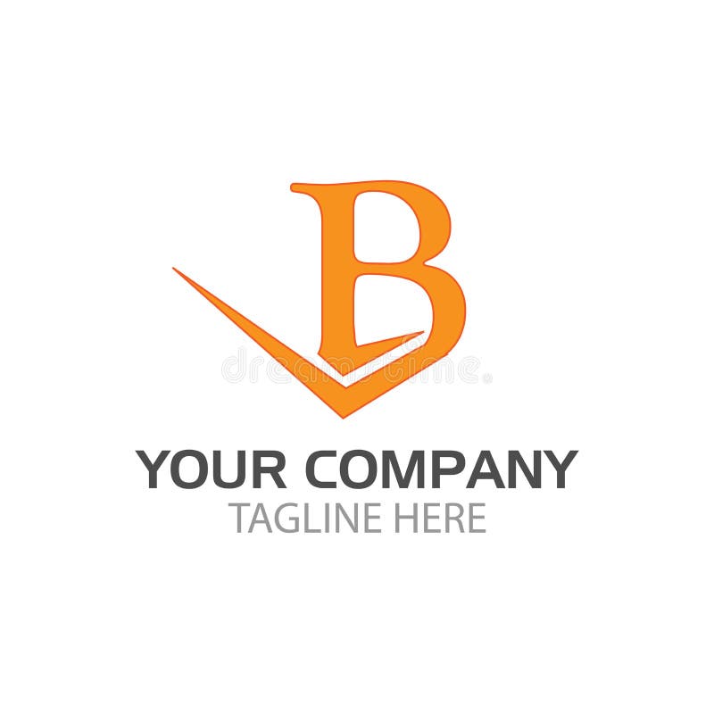 B Letter Check Mark. Illustration in Vector Format Stock Vector ...