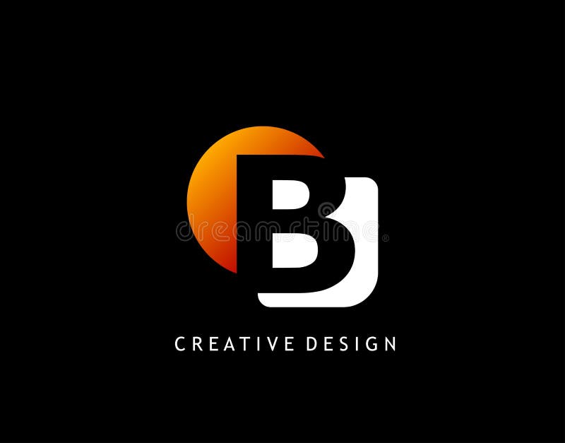 B Letter Creative Negative Space , Design Concept Geometric Shape with ...