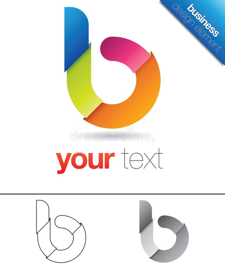 Letter B Logo Ribbon Stock Illustrations – 856 Letter B Logo Ribbon ...