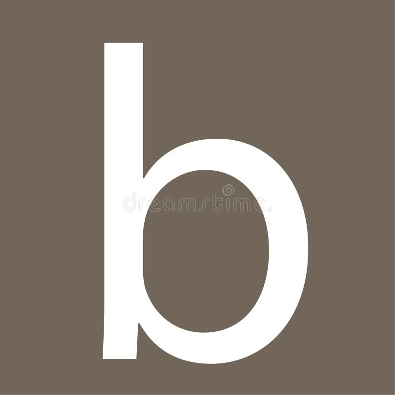 B Letter on Grey Background Stock Illustration - Illustration of ...