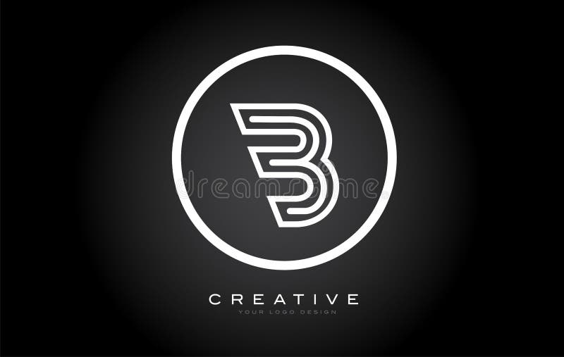 B Letter Monogram Logo Design. Modern B Icon with Creative Beautiful ...