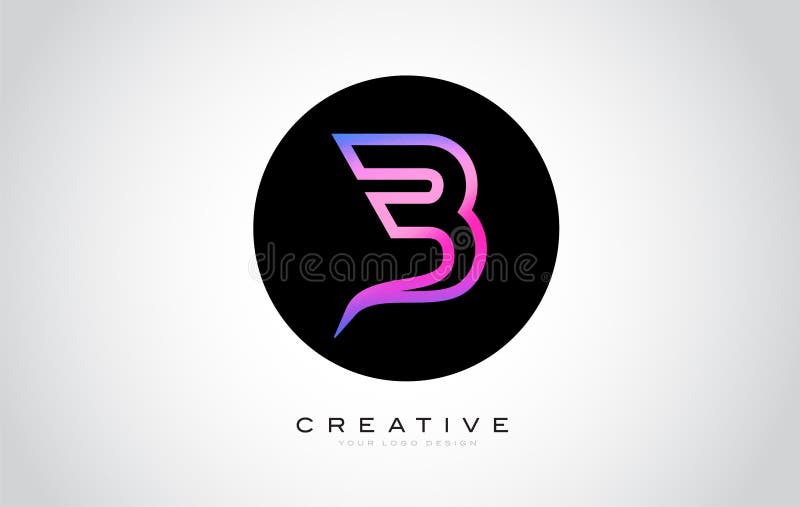 B Letter Monogram Logo Design. Modern B Icon with Creative Beautiful ...