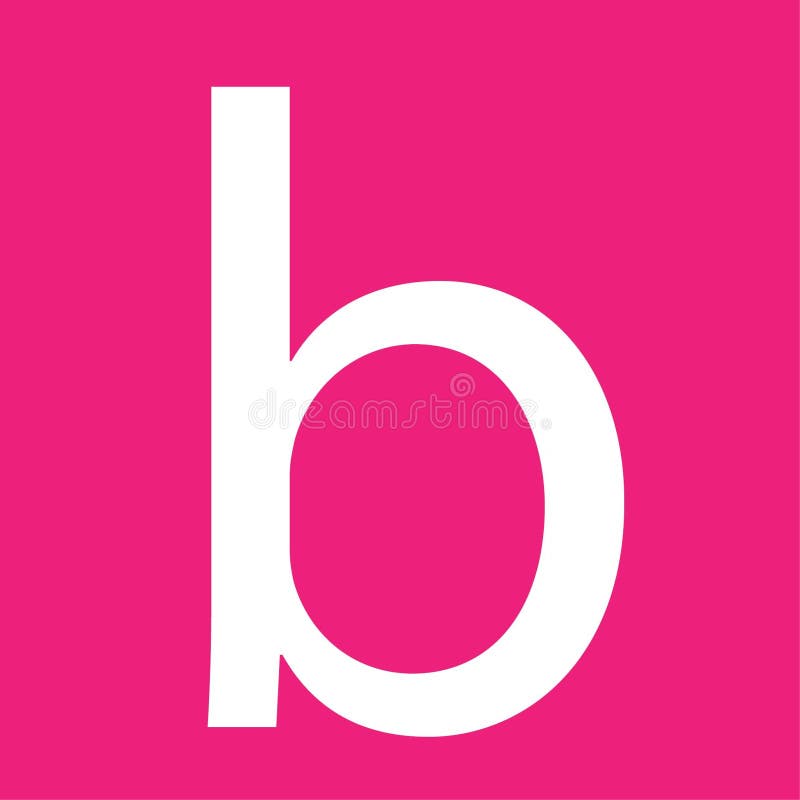 B Letter on Pink Background Stock Illustration - Illustration of ...