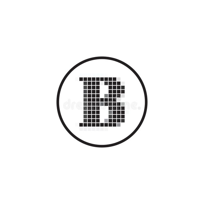 B Letter Pixel Motion Logo Design, Square Pixel B Letter Vector Logo ...