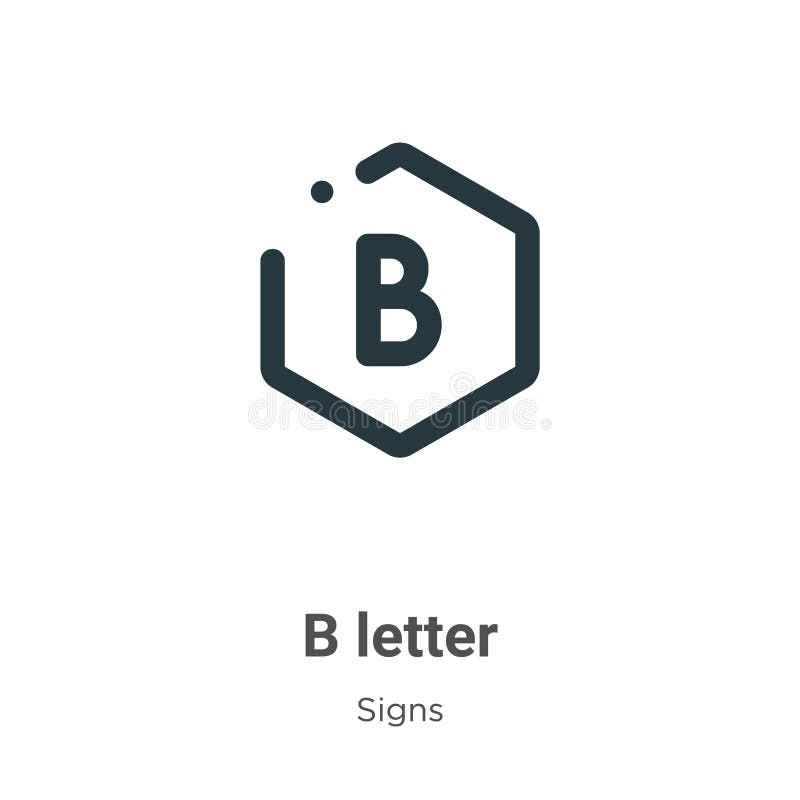 B Letter Vector Icon on White Background. Flat Vector B Letter Icon ...