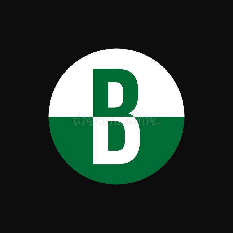 B Lettermark Logo Vector Illustration Stock Vector - Illustration of ...