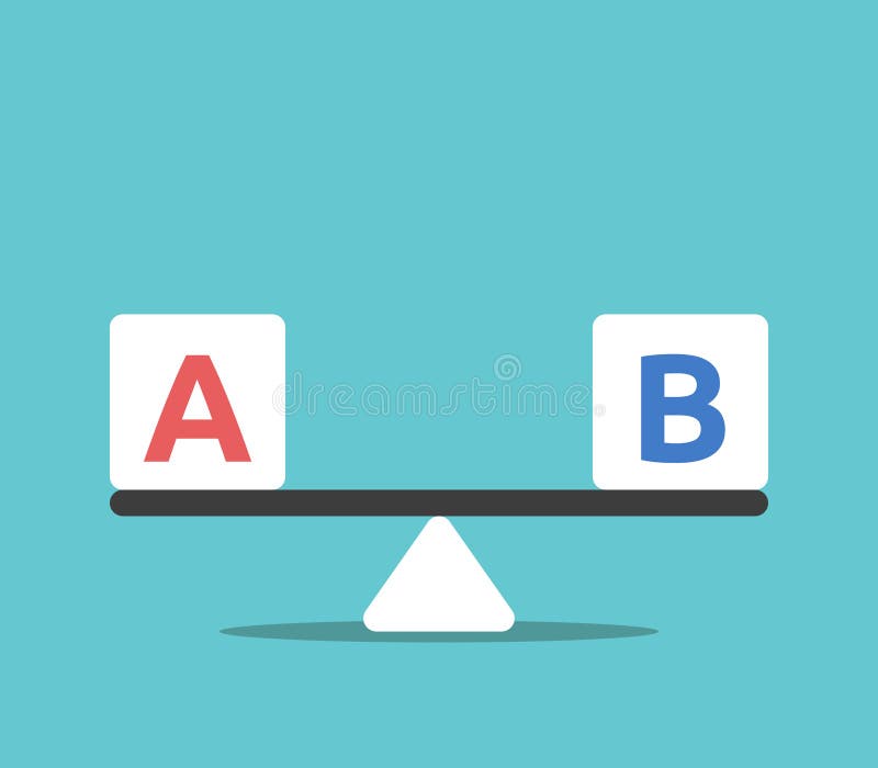 A, B letters, balance stock vector. Illustration of abstract - 266215539