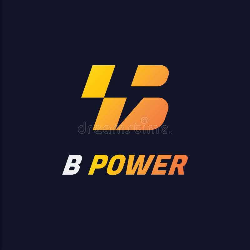 B Power Logo Design, Dual Meaning of Letter B and Thunder Stock Vector ...