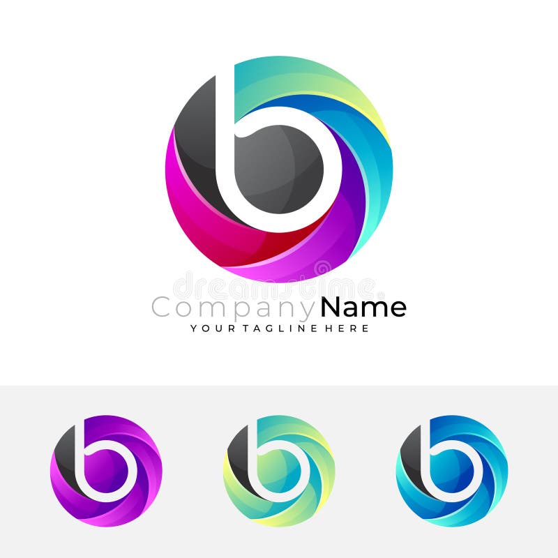 Letter B Circle Colorful Logo Stock Illustrations – 767 Letter B Circle ...