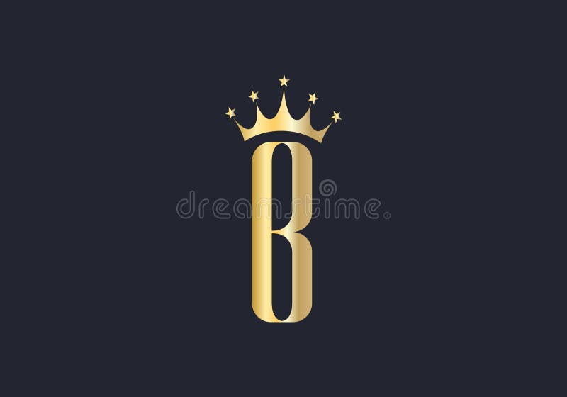 B Logo with Crown. Crown with B Letter and Luxury Concept Stock Vector ...