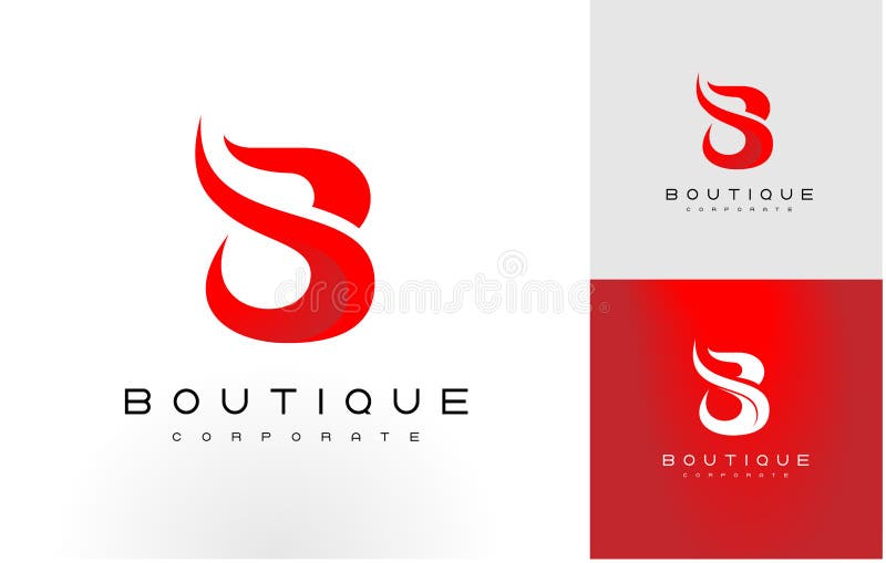 B Logo Red. B Letter Icon Design Vector Stock Vector - Illustration of ...
