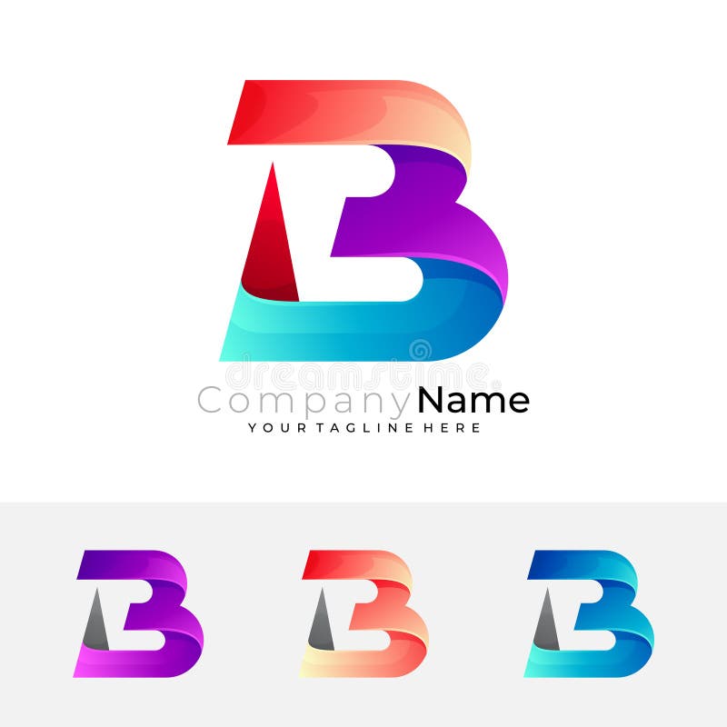 B Logo Vector, Letter B Logo Stock Vector - Illustration of design ...