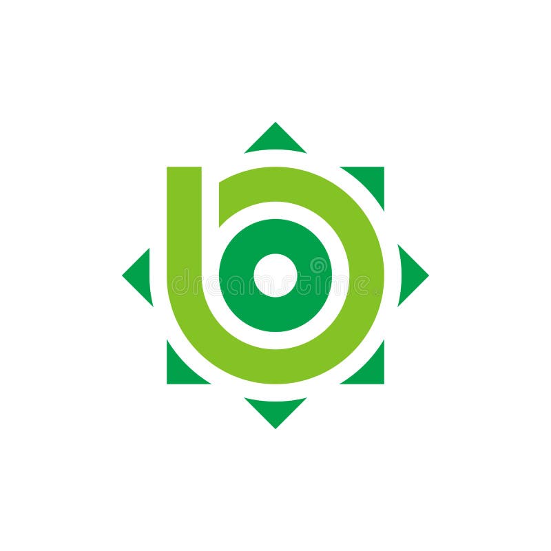 B Lowercase Letter Green Logo Design Vector Stock Vector - Illustration ...