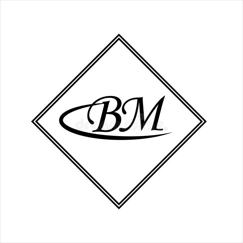 B M Joint Letter Logo Monogram Design Stock Vector - Illustration of ...