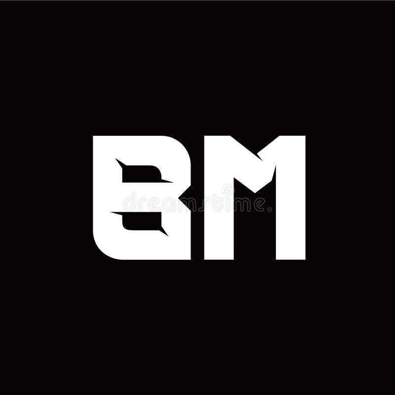B M Letter Monogram Style Initial Logo Template Stock Illustration ...