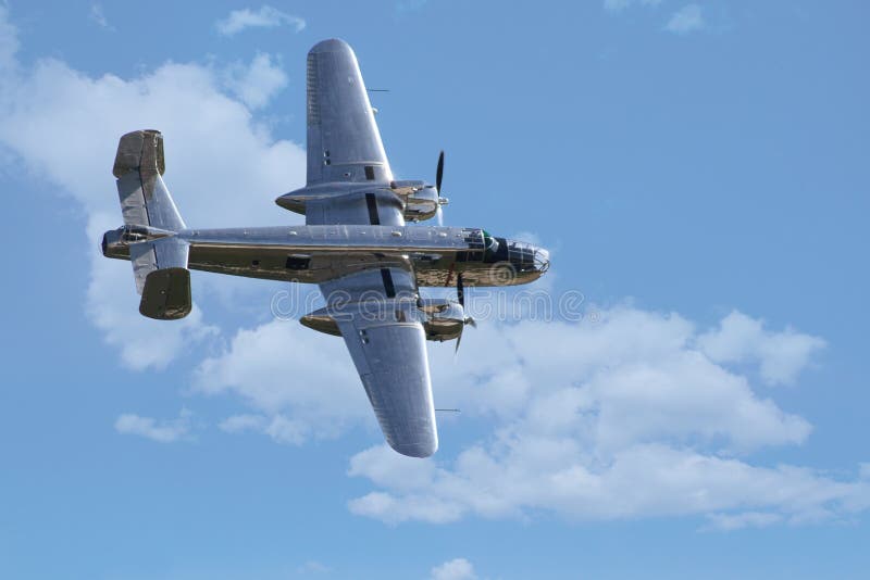 B-25 Mitchell bomber stock photo. Image of blue, plane - 55243282