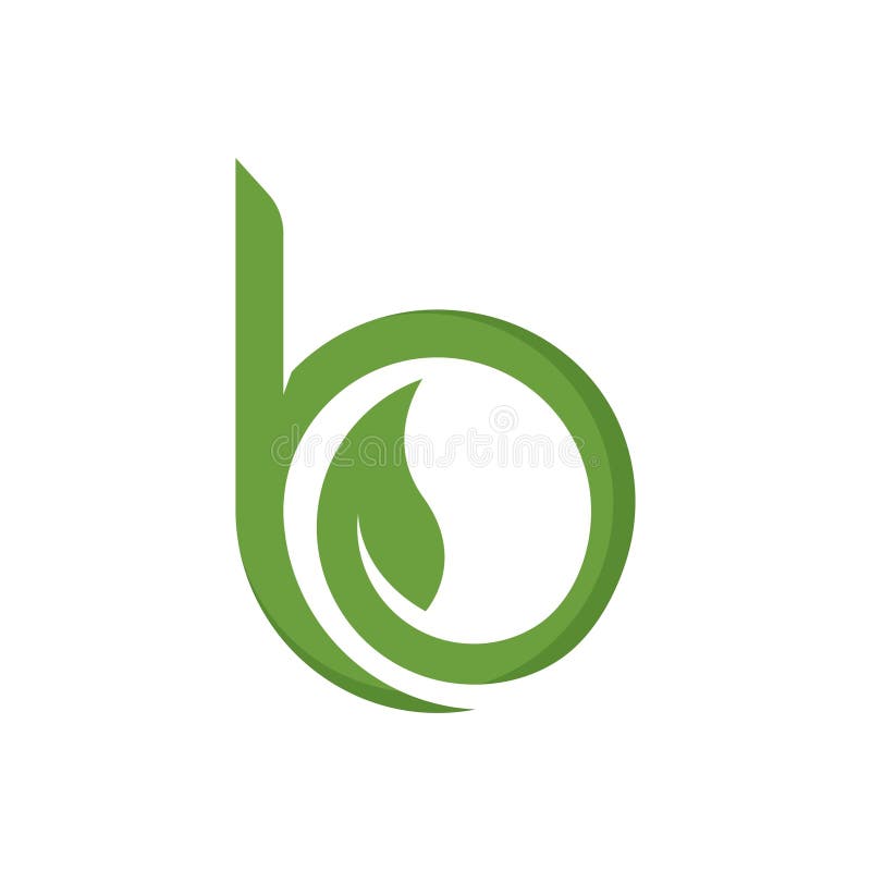 B Nature Logo Vector Icon Illustration Design. Nature Combined with ...